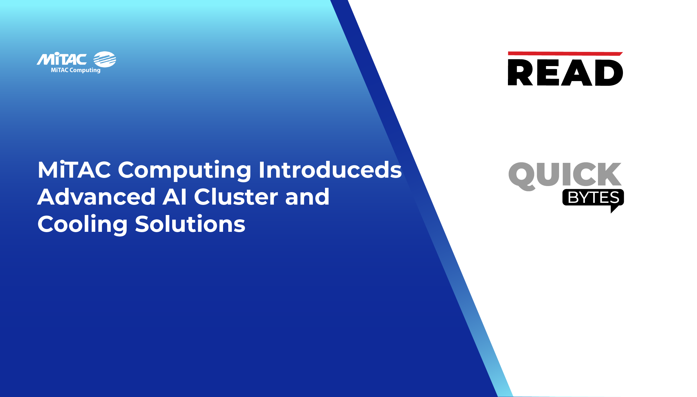 MiTAC Computing Introduceds Advanced AI Cluster and Cooling