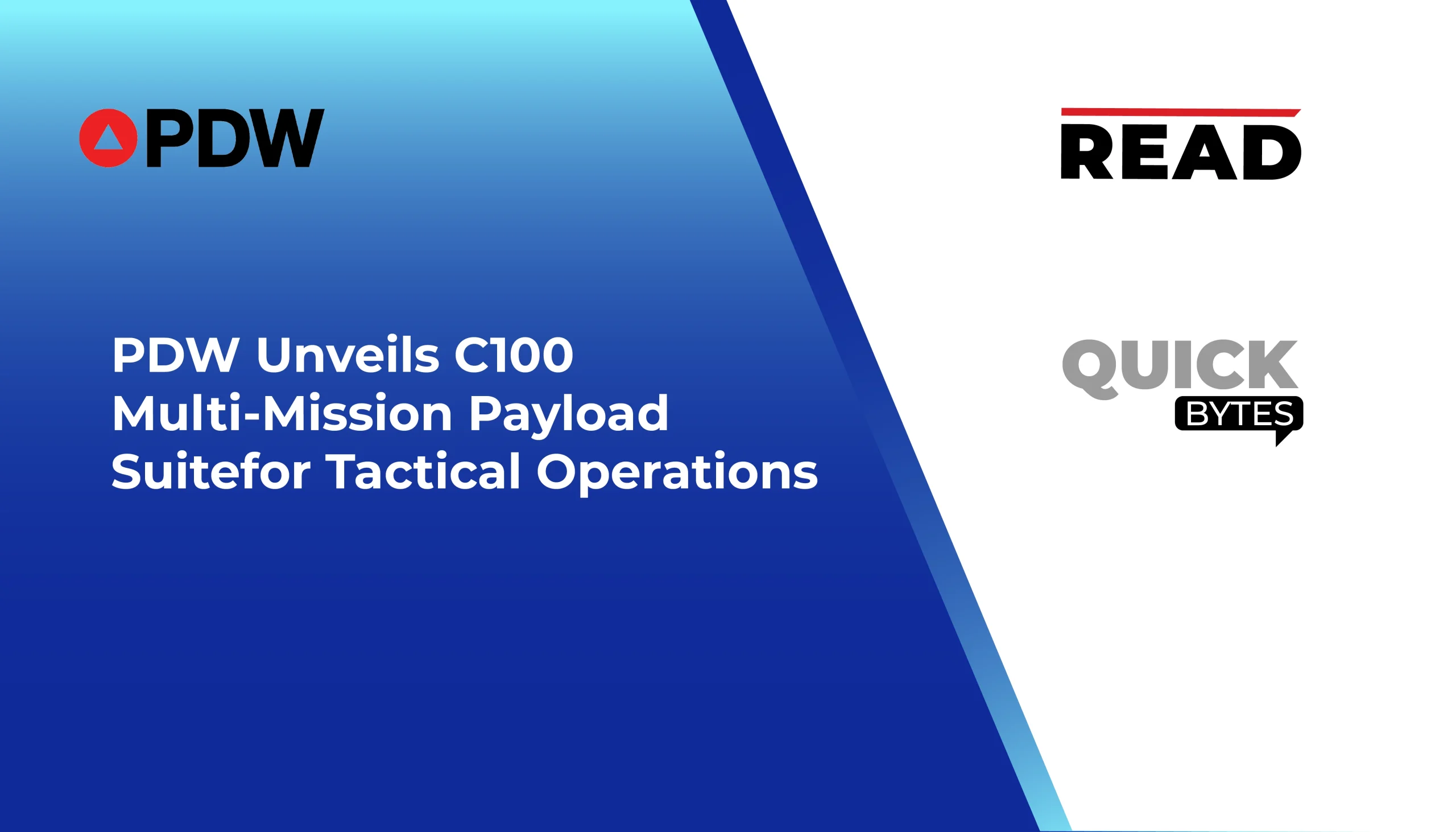 PDW Unveils C100 Multi-Mission Payload Suite