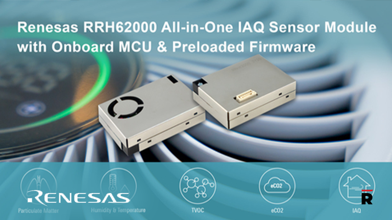 Renesas Unveils Compact Sensor Module for Air Quality Monitoring
