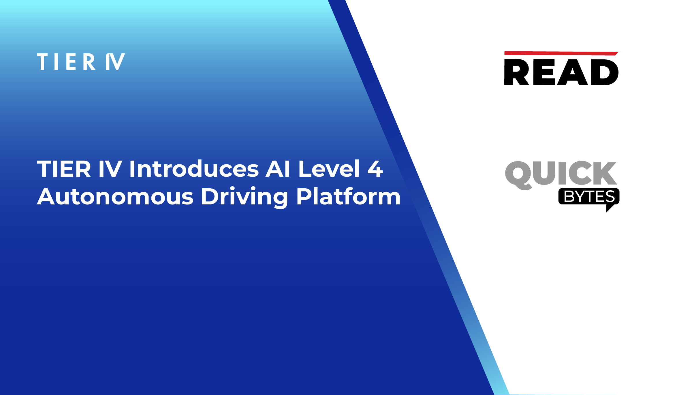 TIER IV Introduces AI Level 4 Autonomous Driving Platform